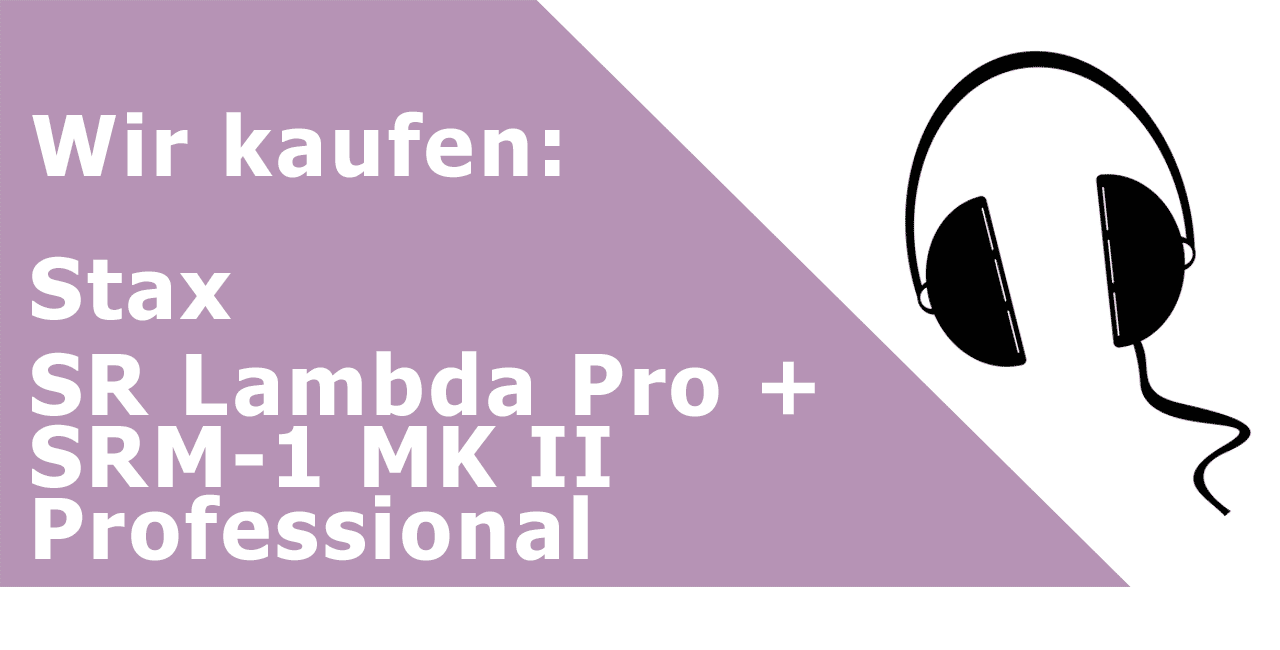 Ankauf: Jetzt Stax SR Lambda Pro + SRM-1 MK II Professional Kopfhörer verkaufen | Wir kaufen ...